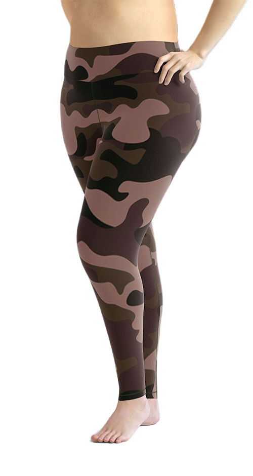 Black Gold Marble Plus Size Leggings - Action Curves